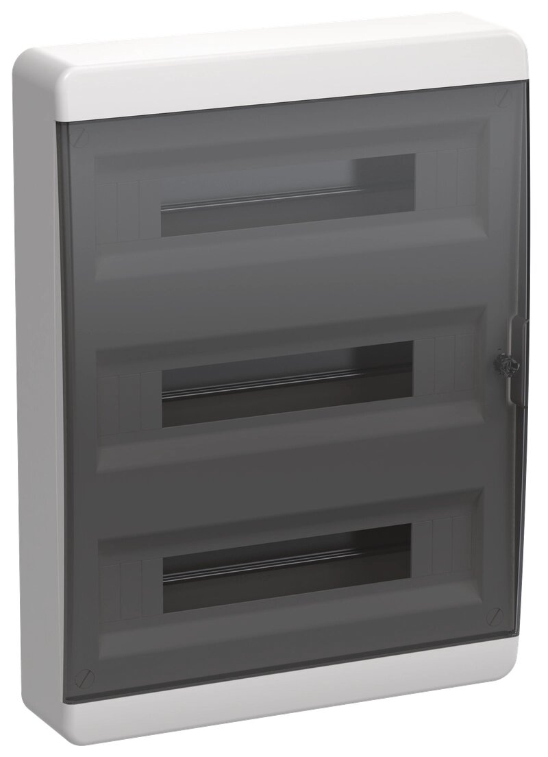 Корпус пластиковый IEK TEKFOR ЩРН-П-54 IP41 черная прозрачная дверь TF5-KP12-N-54-41-K01-K03 54 модуля