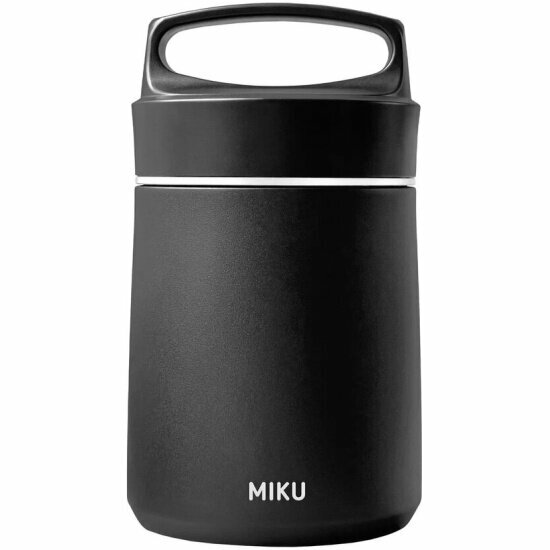 Термос Miku TH-FD-1500BLK для еды, черный, 1,5 л