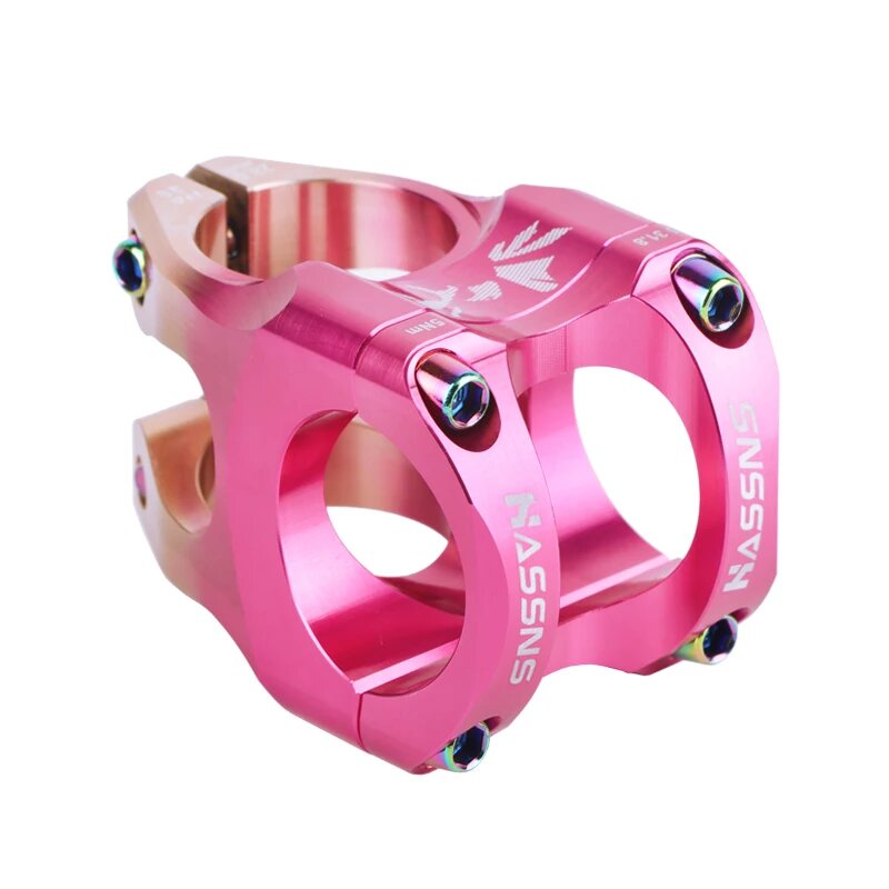 Вынос руля HASSNS HA35, 35 мм, розовый, Pink-Titanium