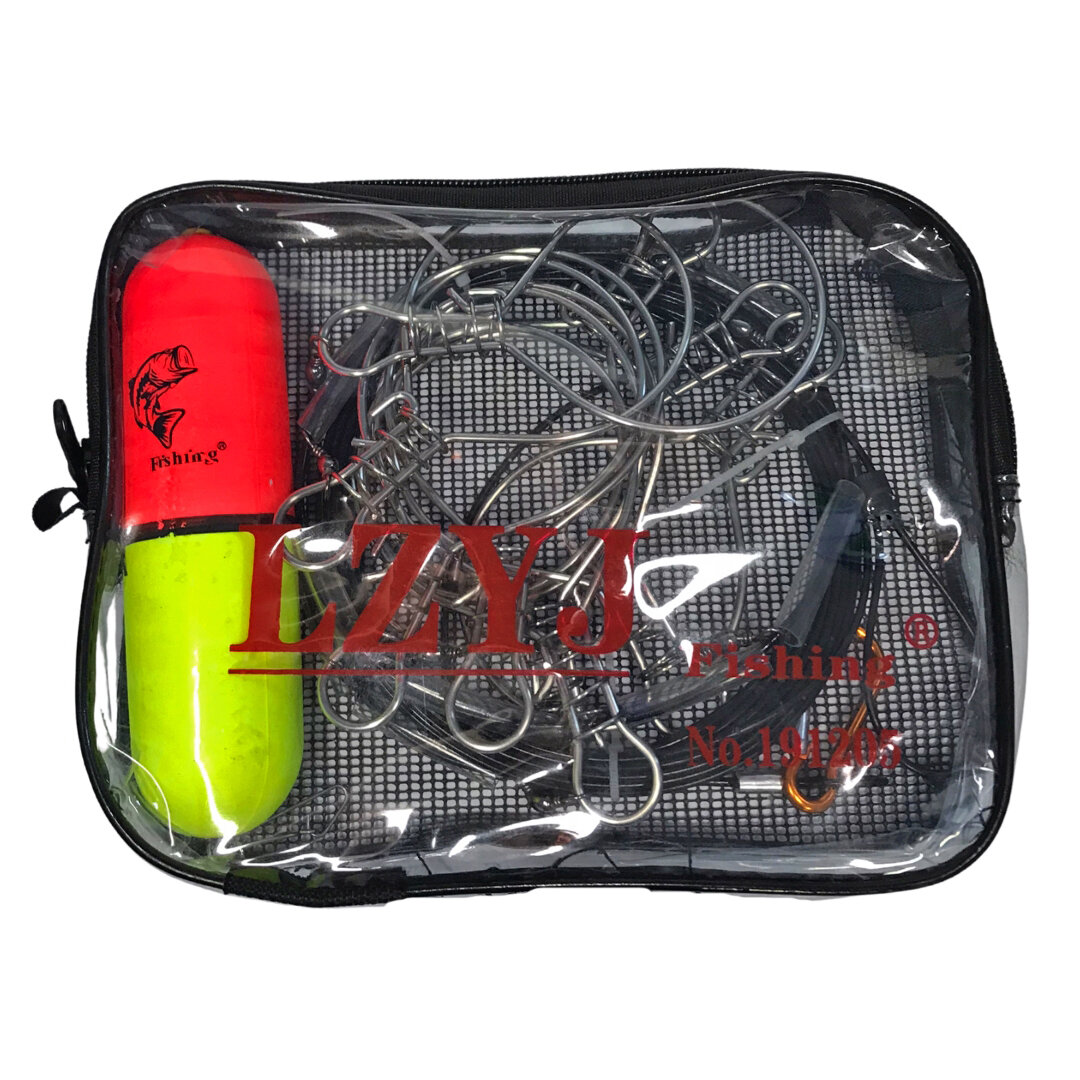 Кукан LZYJ для рыбы на 10 застежек с поплавком и держателем №191205