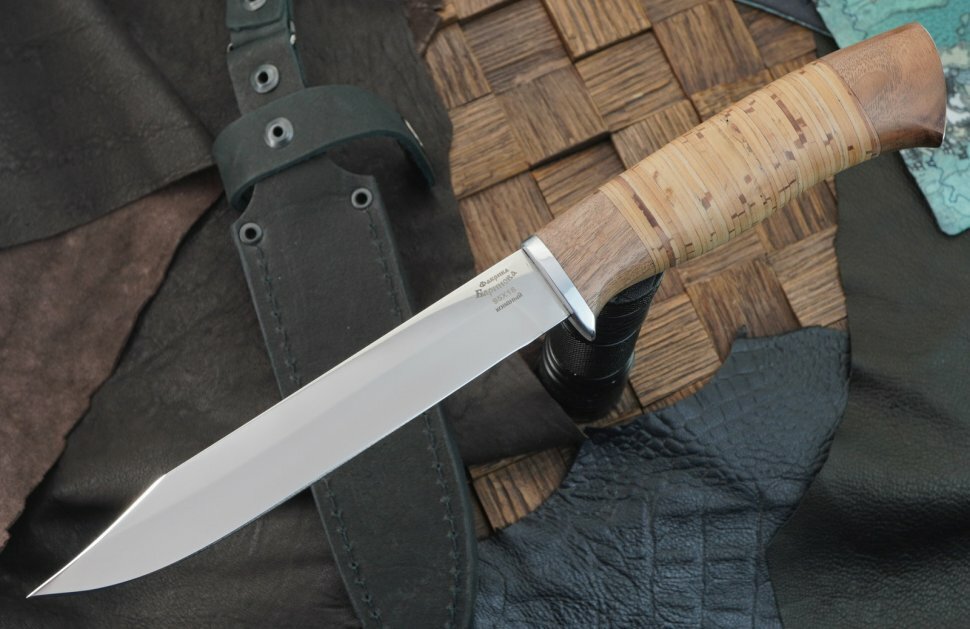 Ножевая Мастерская Курносова нож Щука, 95х18, береста