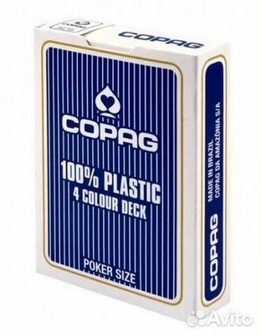 Карты "Copag 4 Colour (blue)" — фото 1