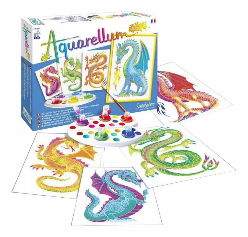 Sentosphere Акварельная раскраска "Драконы" 693