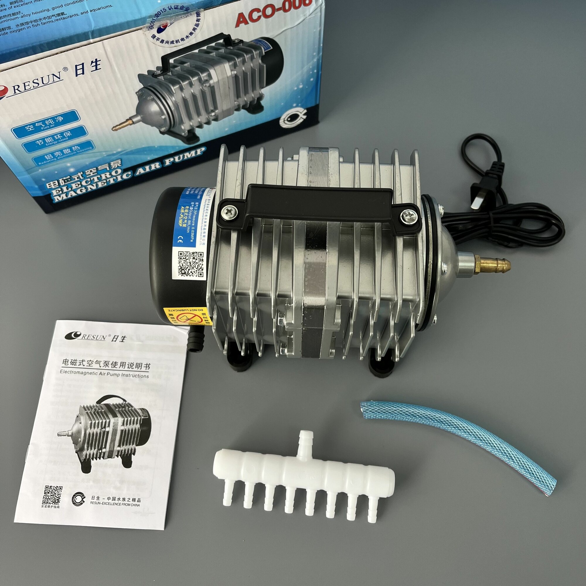 Поршневой воздушный компрессор для аквариума и пруда от 5000 до 10000 л.