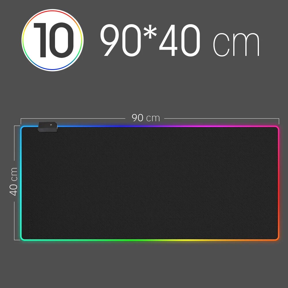 RGB коврик для мыши 90x40 см со светодиодной подсветкой