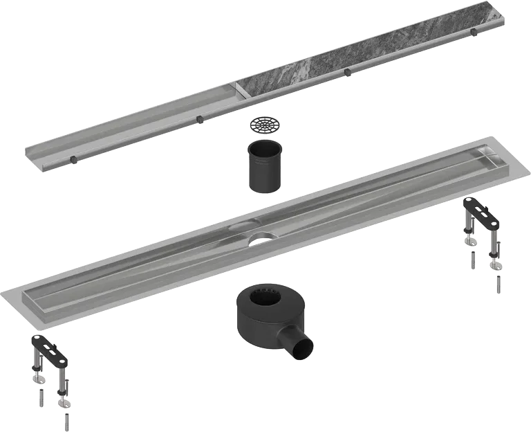 Душевой трап (лоток) Timo Drain Systems DS230206/00 600 двусторонняя панель plate под плитку, хром