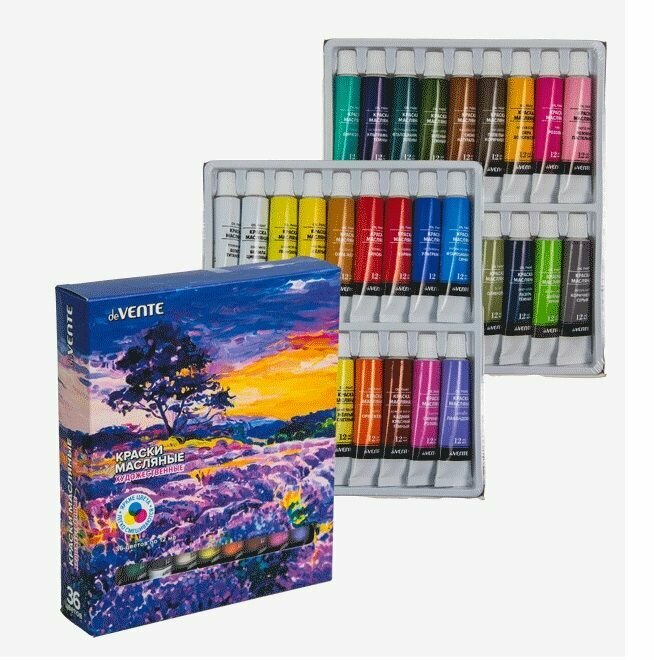 Набор масляных красок deVENTE 8170304, 36 цветов по 12 мл