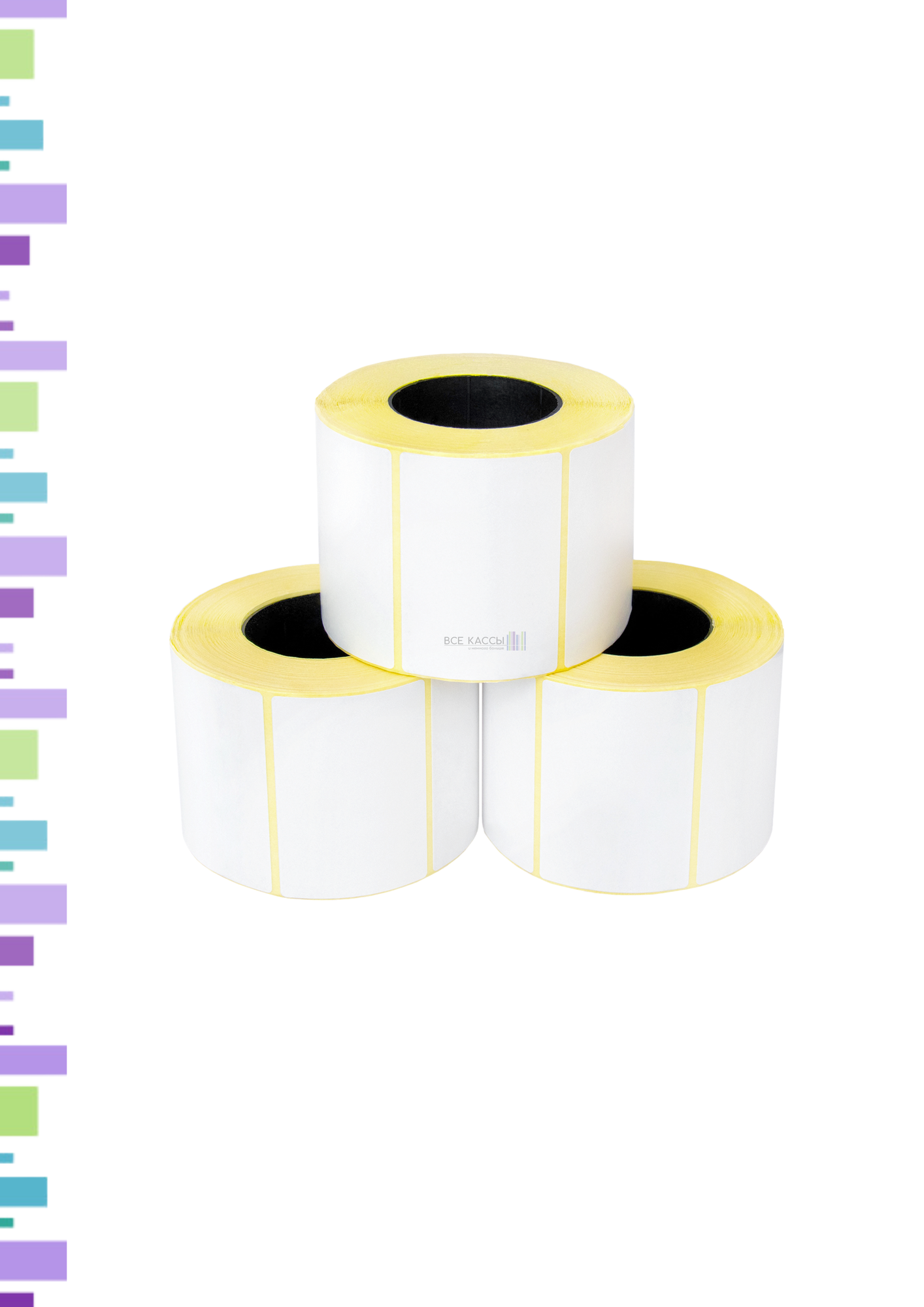Термоэтикетка ЭКО 58х40, 3 ролика (600 шт в ролике) втулка 40 мм упаковка