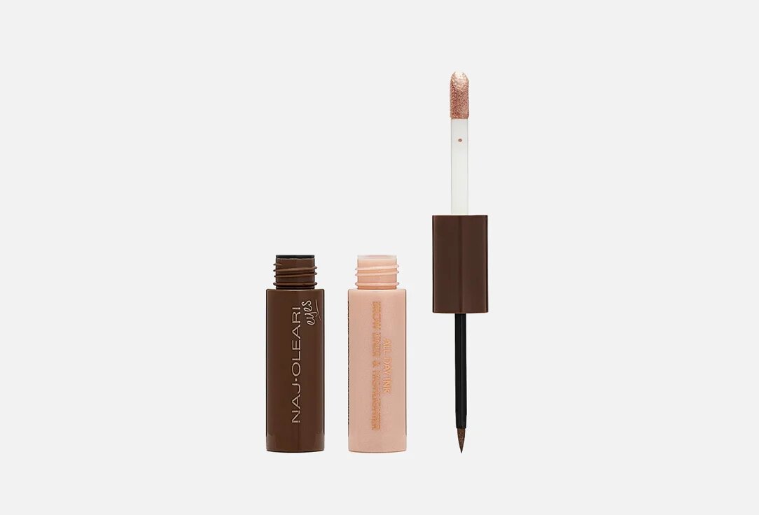 Подводка и хайлайтер для бровей Naj Oleari All-day Ink, тон 02 browns, 3 мл