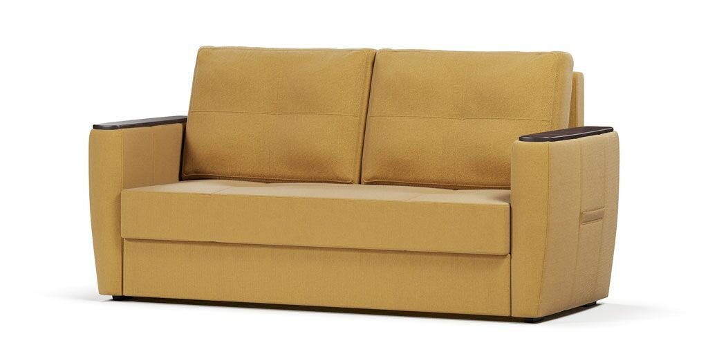 Диван-кровать Майами II 120, 154х90х88 см, велюр Amigo Yellow, механизм Софа, прямой диван раскладной маленький