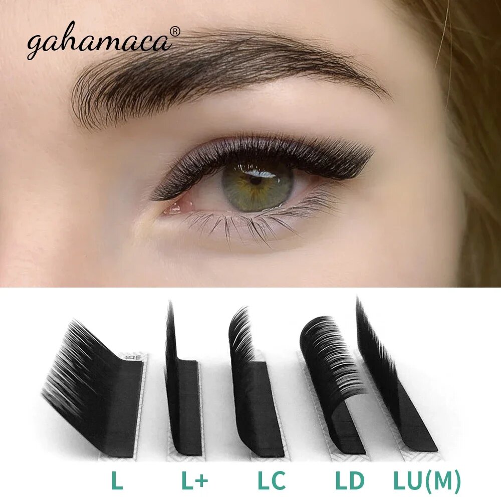 GAHAMACA 16 рядов наращивания ресниц 8~15 мм, микс ресниц L/L+/LC/LD/LU(M), отдельные накладные ресницы Cilio Natural Soft Lashes Supplies