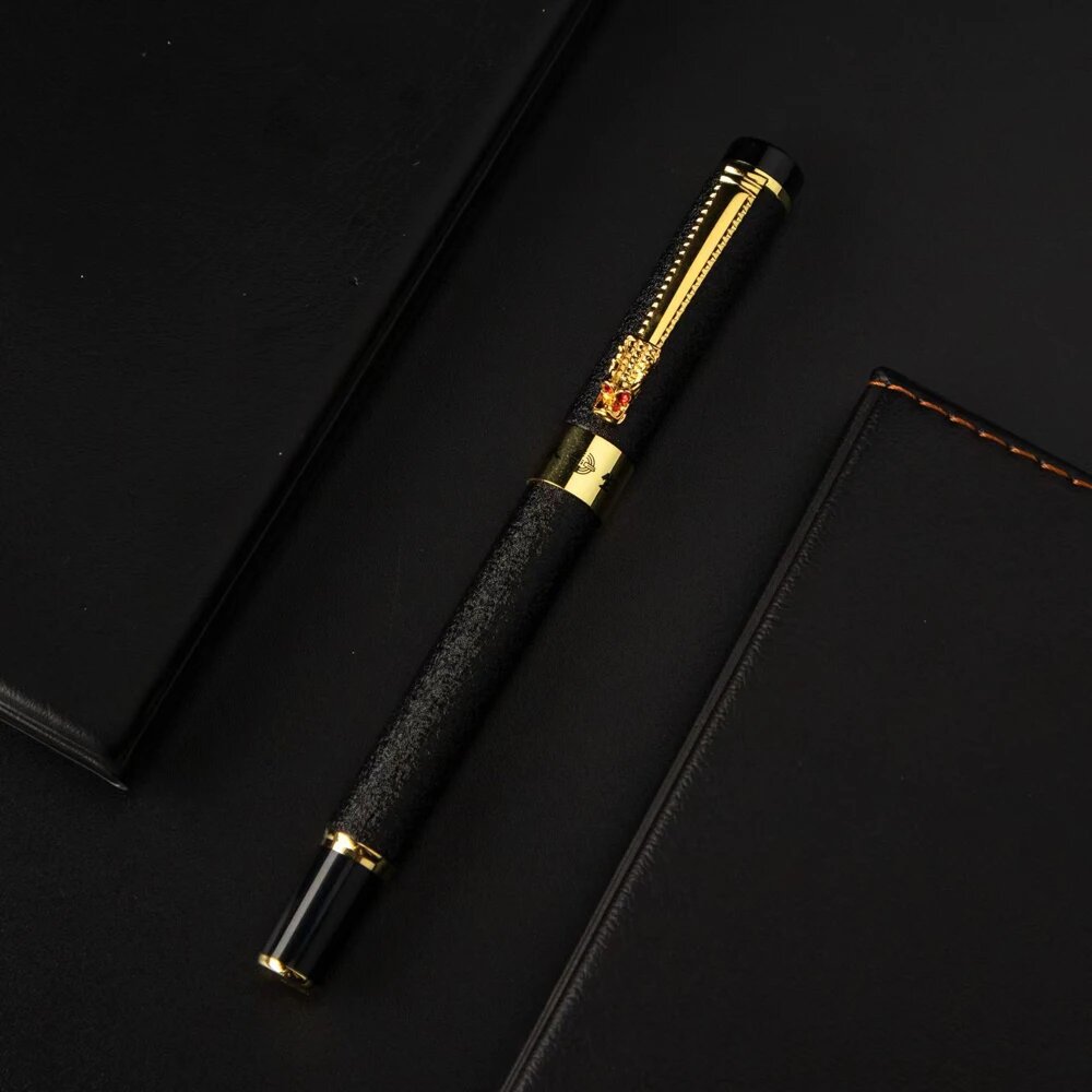 Перьевая ручка BJFACAI Черный Дракон синяя A