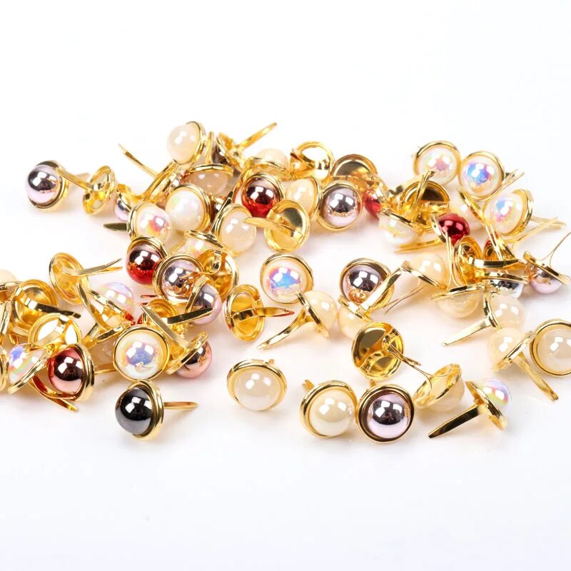 Гвоздики металлические со стразами 232-FD 24. 12.5mm 20pcs