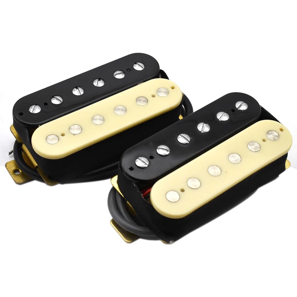 Звукосниматель для электрогитары SoulDiM 0729 хамбакер, слоновая кость/черный IV-BK x1Set