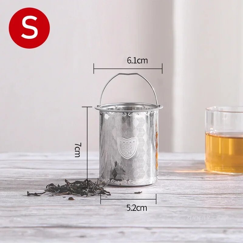 Нержавеющее ситечко для чая S-Handle, 7x5.2x6.1 см
