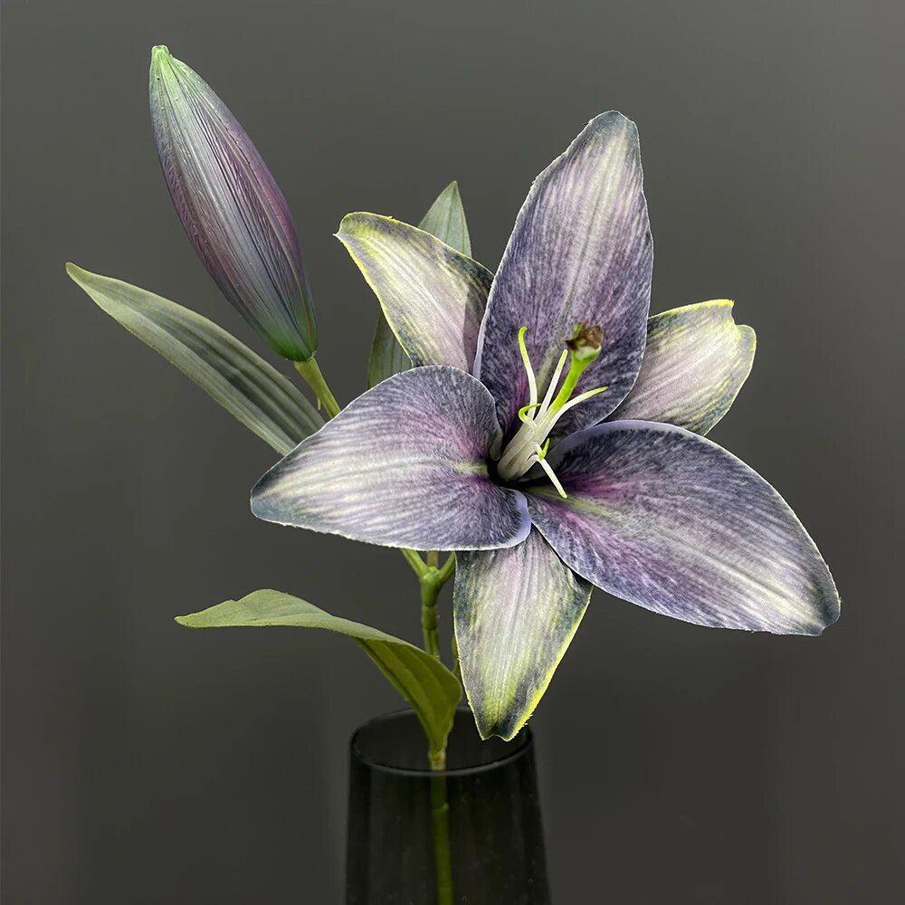SunMade классические веточки лилии из шелка Сиреневый, Blue Purple