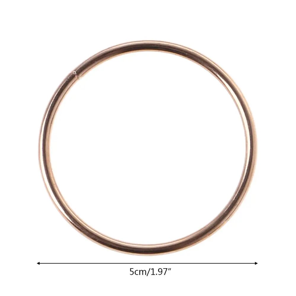 Золотое металлическое кольцо для макраме 3,5-19 см 5cm