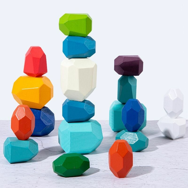 Развивающая пирамидка "Построй башню из камней", Настольная игра для детей и для компании взрослых