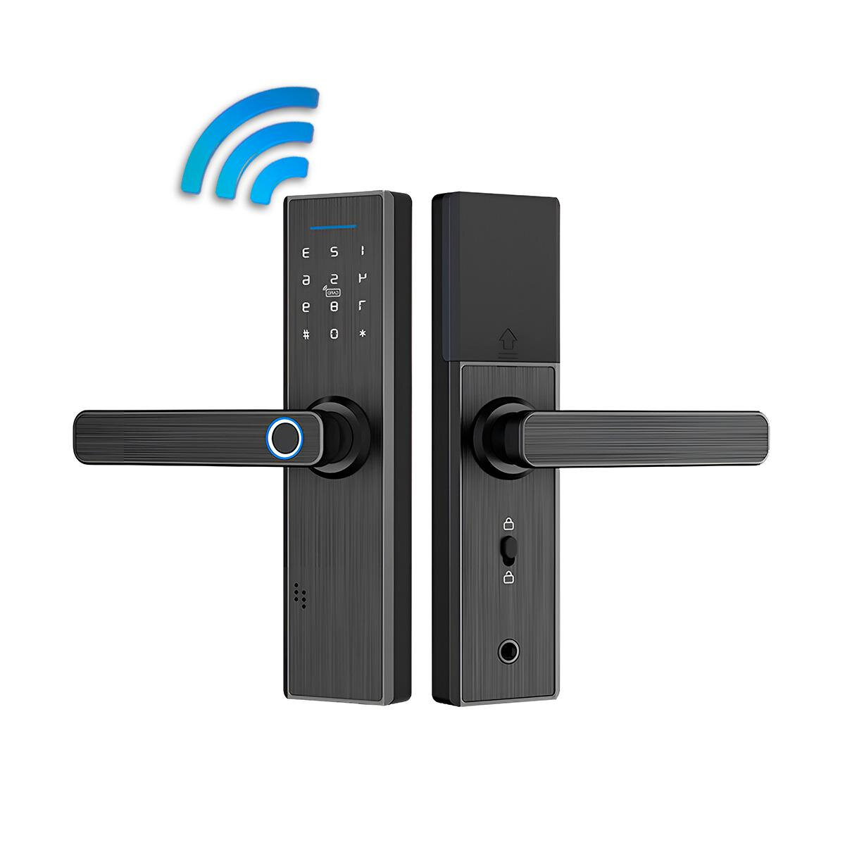 HD-com Туйя-WiFi SL(8.0.4) биометрический Wi-Fi замок с отпечатком пальца на дверь - отправка на телефон уведомлений.