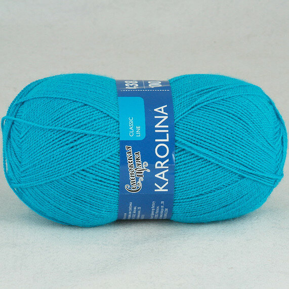 Пряжа Семеновская каролина 54113 т. бирюза (5 мотков)