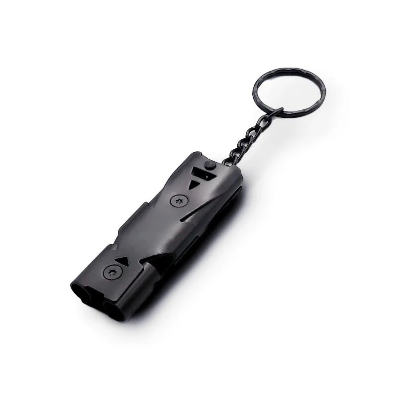 Двухтрубный аварийный свисток из нержавеющей стали 150 дБ Black