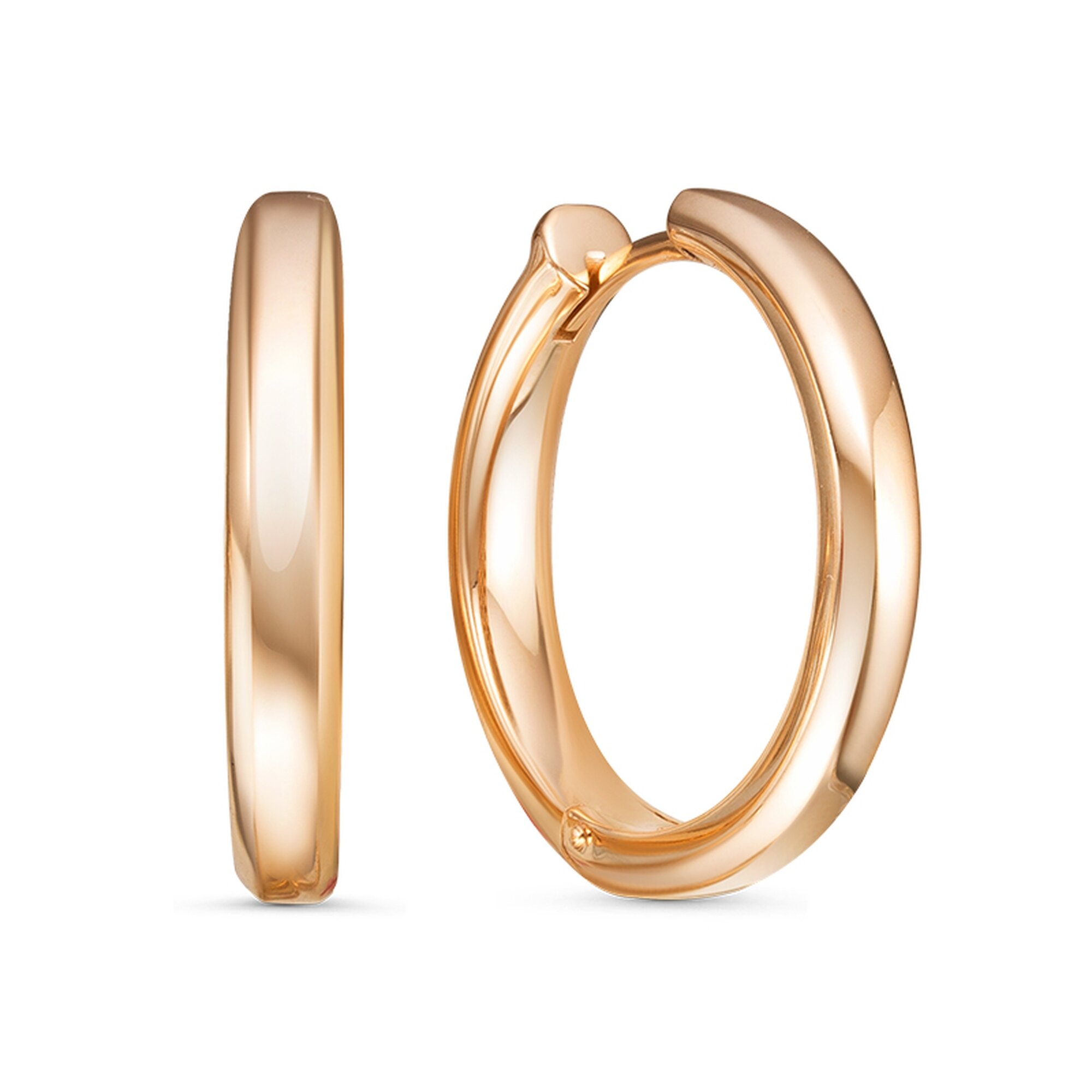 Серьги конго, красное золото, 585 проба