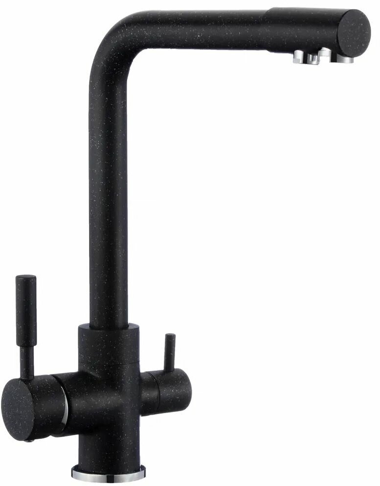 Смеситель Zegor SAF18-A092-KB, для кухни, с подключением к фильтру, чёрный матовый