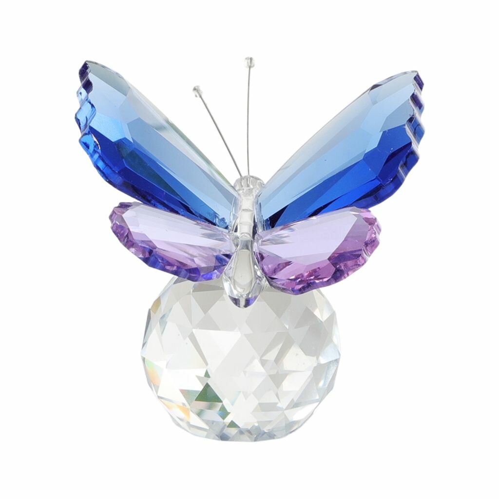 Красочная хрустальная скульптура бабочки, стеклянное украшение в форме имитация насекомых, уникальный подарок ручной работы
