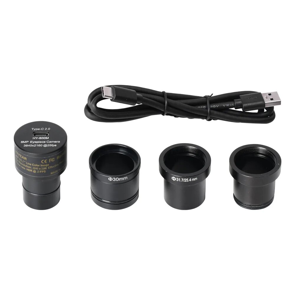 HAYEAR цифровая камера для микроскопа 8MP 4K USB IMX377 CMOS электронный окуляр промышленный для биологического телескопа для ремонта печатных плат