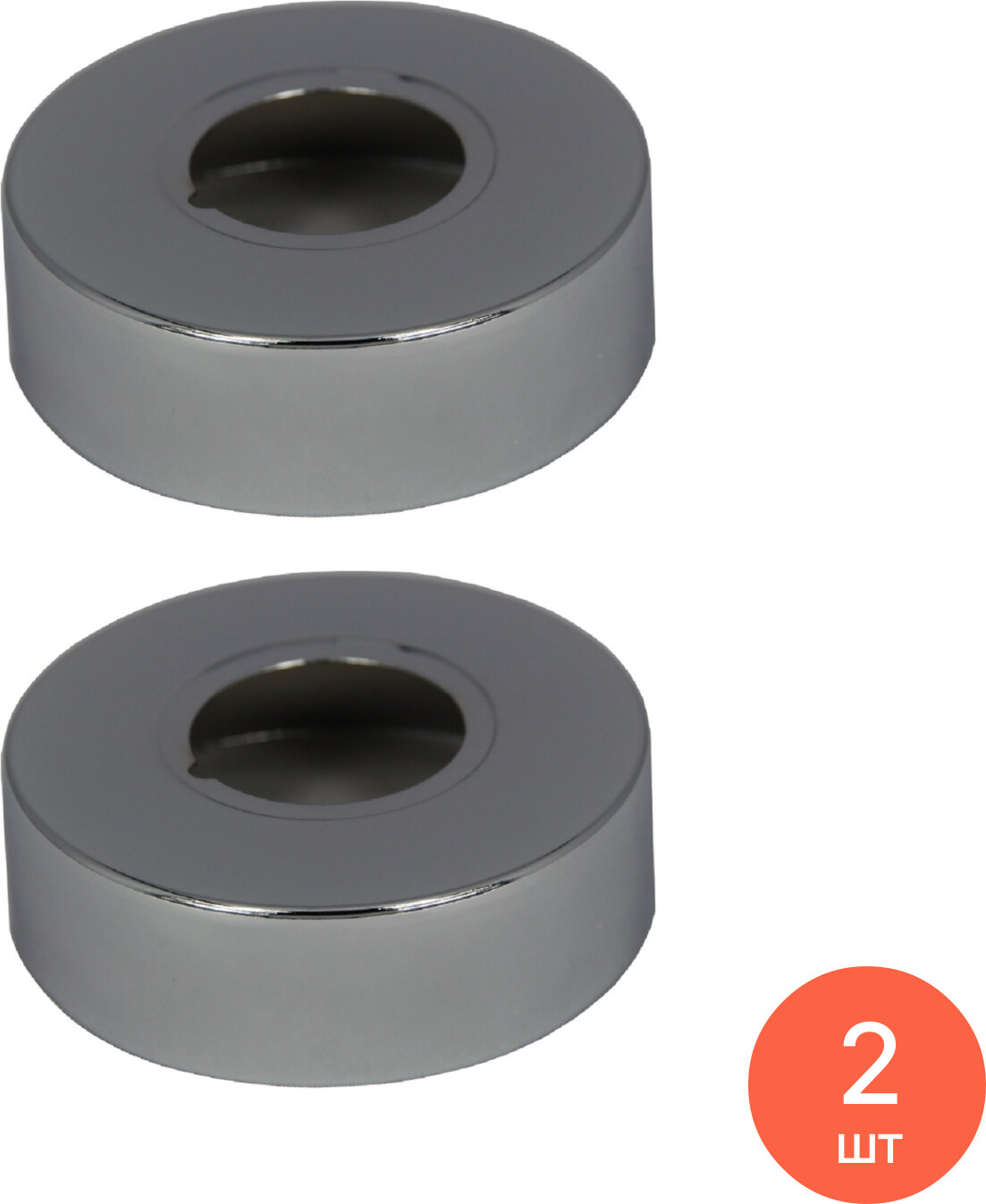 Чашка отражатель MasterProf / МастерПроф декоративная, цилиндр, из нержавеющей стали, серая, диаметр отверстия 1/2", 60х20х18мм, 1шт. / сантехника (комплект из 2 шт)