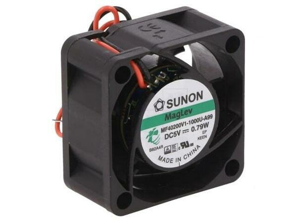 Вентилятор осевой Sunon MF40200V1-A99-A, 5 В DC, подшипник Vapo, 15,04 куб. м/ч, 25,5 дБА, 40 x 40 x 20 мм