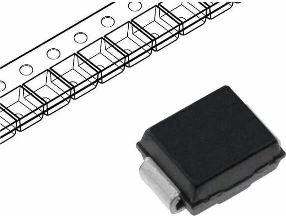 Диод STMicroelectronics SMBJ48CA-TR TVS 600Вт 56,1В 8,1А двунаправленный SMB, 1шт