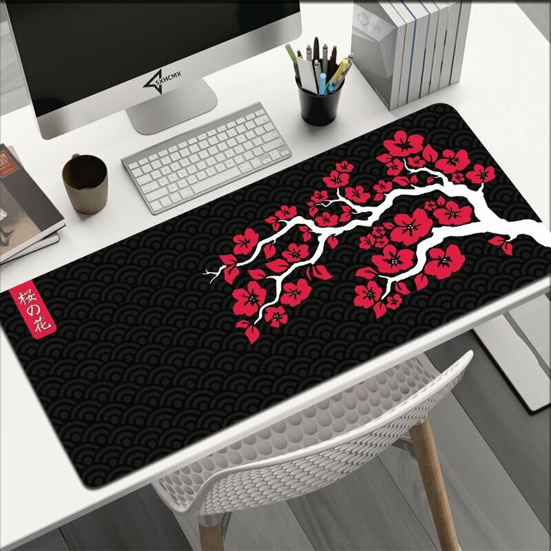 Высококачественный печатный коврик для мыши Sakura design подходит для компьютерной клавиатуры и мыши XXXL 1200x600x3mm！