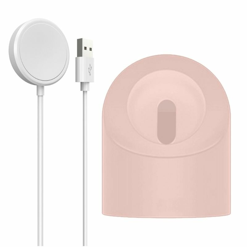 Подставка для беспроводной зарядки SmartWatch часов, USB-док-станция, полка дисплея, силиконовый держатель