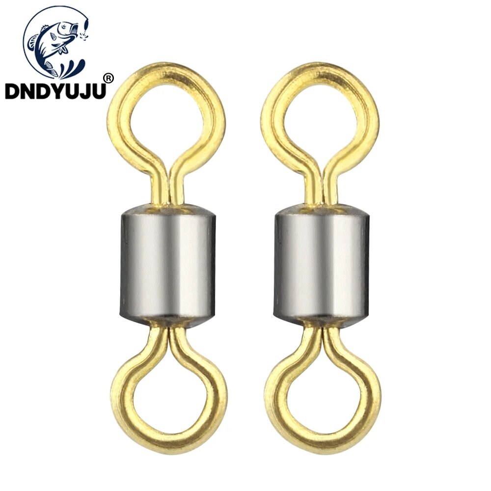 DNDYUJU 100 шт. медных рыболовных вертлюгов 6#-12# Size 6 (12mm 25kg)