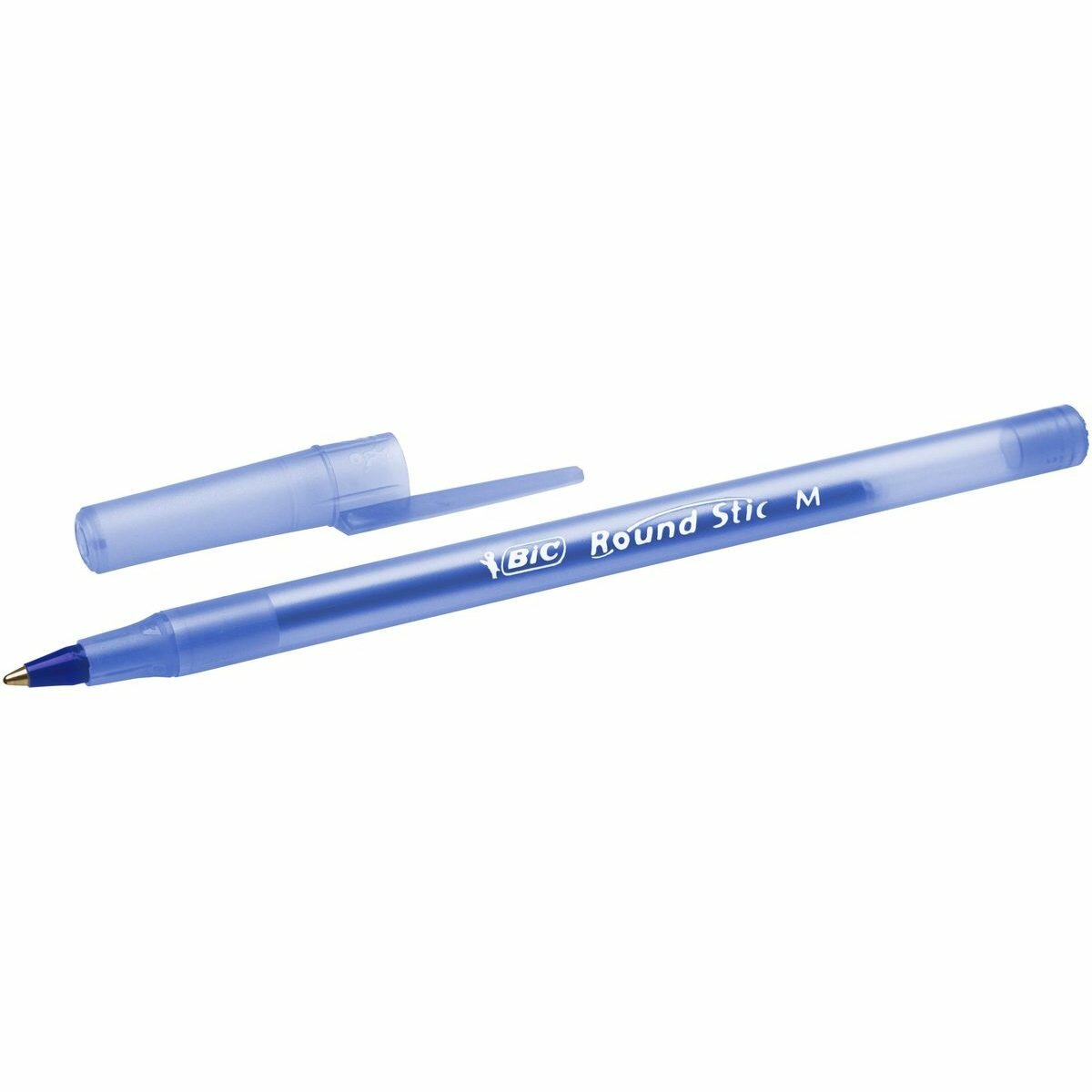 Ручка шариковая BIC Round Stic (1мм, синяя, круглый корпус) 30шт. (512906)