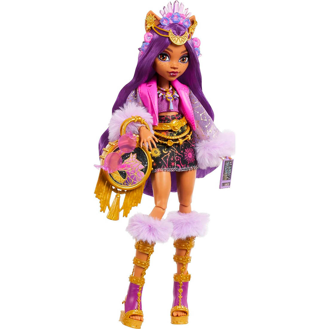 Кукла Monster High "Clawdeen Wolf", шарнирная, пластик, 27 см, фиолетово-черная