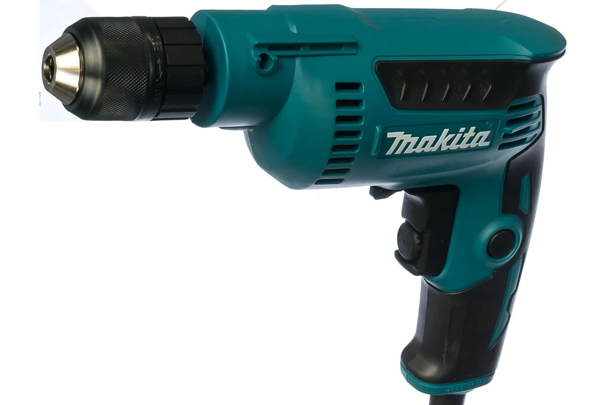 Дрель Makita DP2011, безударная, быстрозажимной патрон, 1 скорость, 370Вт, синяя