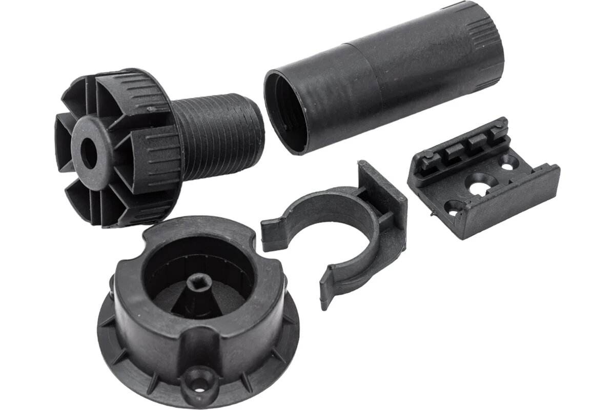 Tech-Krep/Zitar Н120 цокольная ножка 115-135 мм черная комплект 2 шт с клипсой 129971