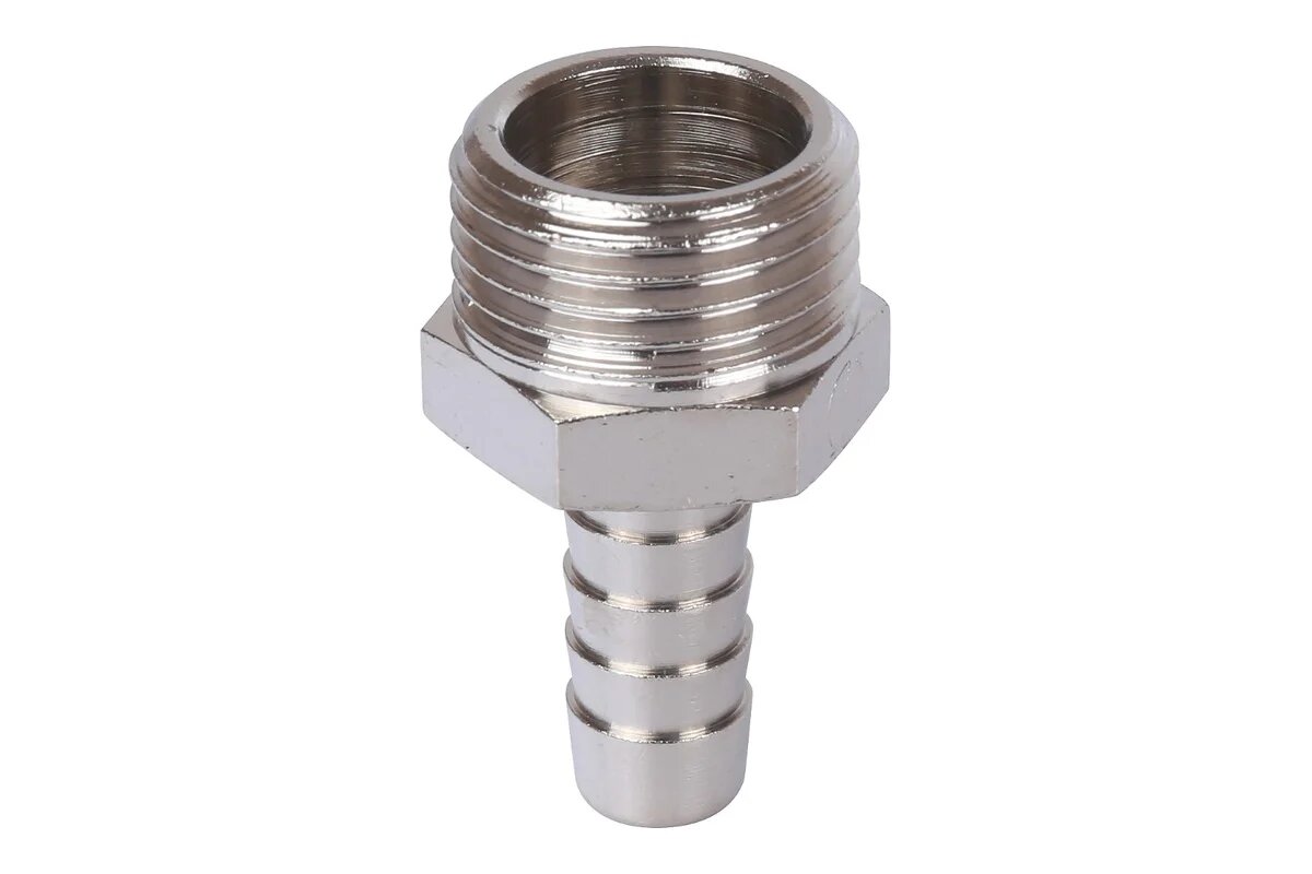 STOUT штуцер никелированный НР 1/2x10 мм, трубопроводный фитинг RG008T5Q73SB92