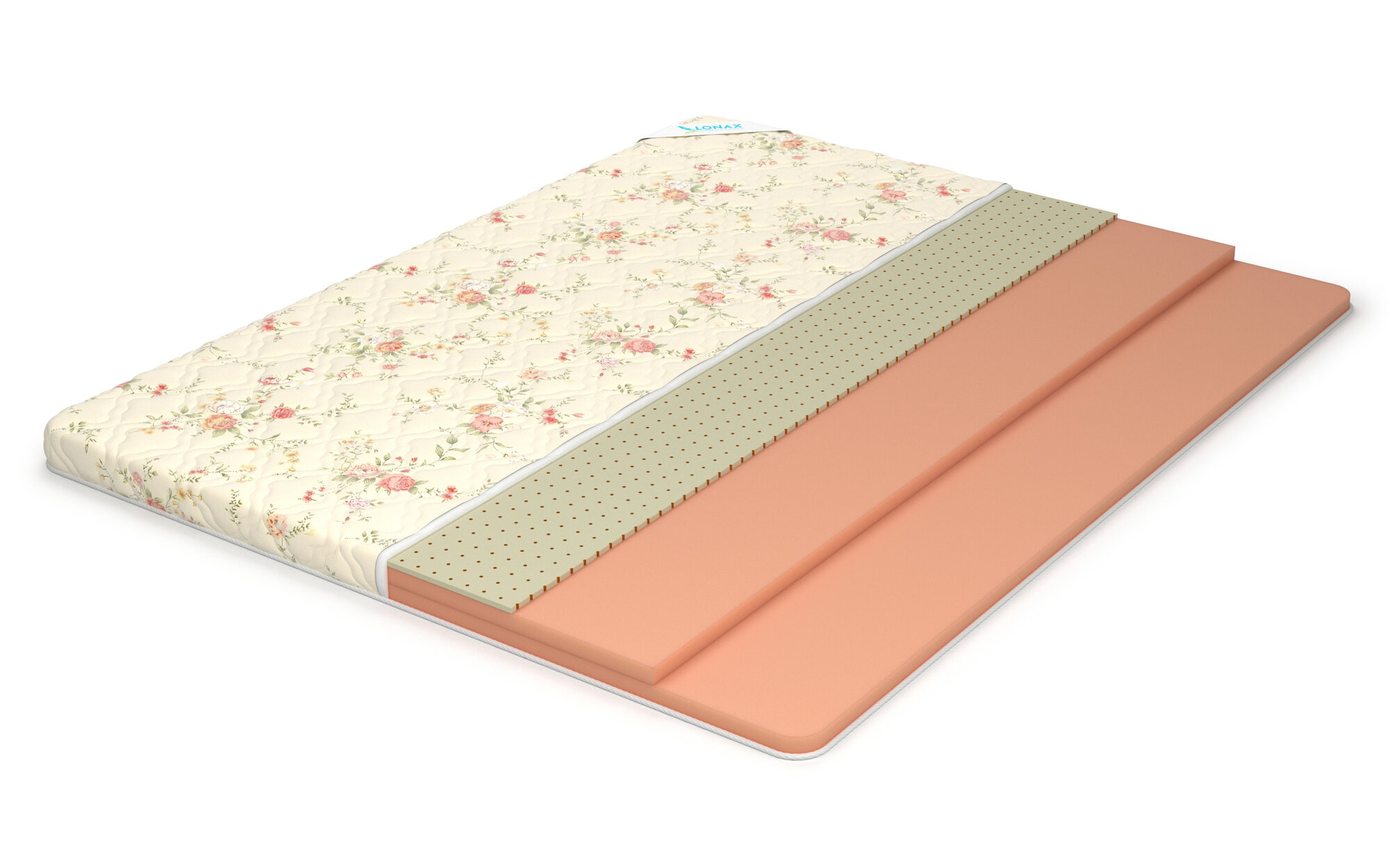 Матрас Lonax LX Comfort 7 70х200 серии Топпер высота 7 см анатомический мягкий латексный Беспружинный