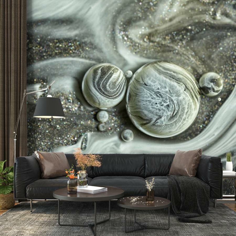 Фотообои Акриловые пузыри 9-1408-L-Флекс 270 x 400 см (ВхШ) Бесшовные, флизелиновые, влагостойкие обои