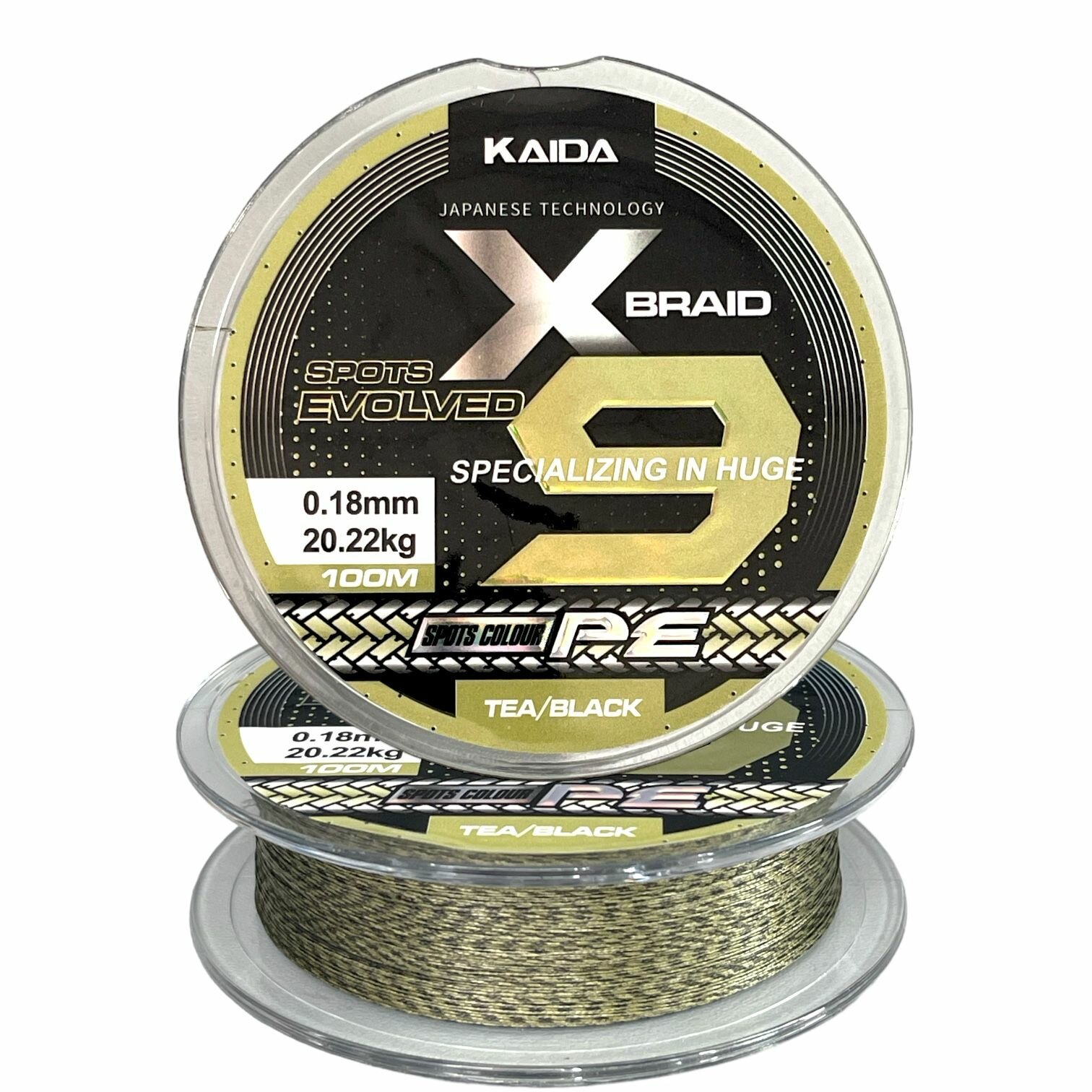 Шнур Kaida Sports Evolved PE 9X 0.16мм 18.23кг плетенка для спиннинга, фидера рыбалки