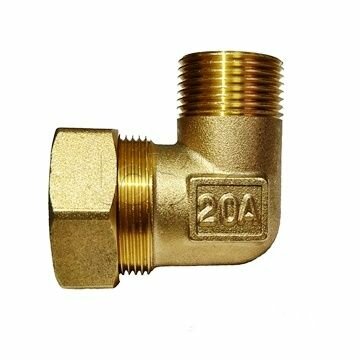 Угол 20-3/4" для гофрированной трубы из нержавеющей стали наружная резьба