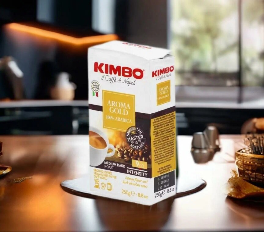 Кофе молотый Kimbo Gold 100% Arabica 250 г в мягкой упаковке