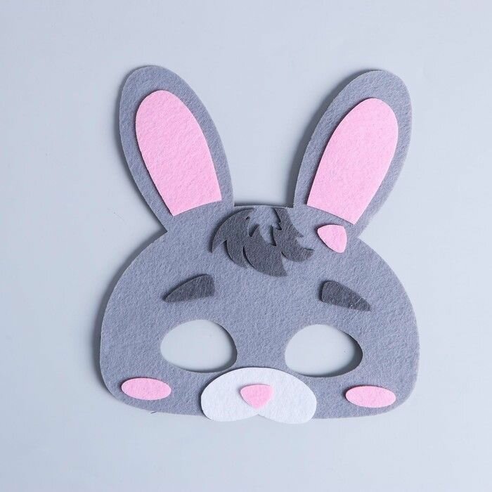 Карнавальная маска Страна Карнавалия "Зайчик", фетр, на резинке