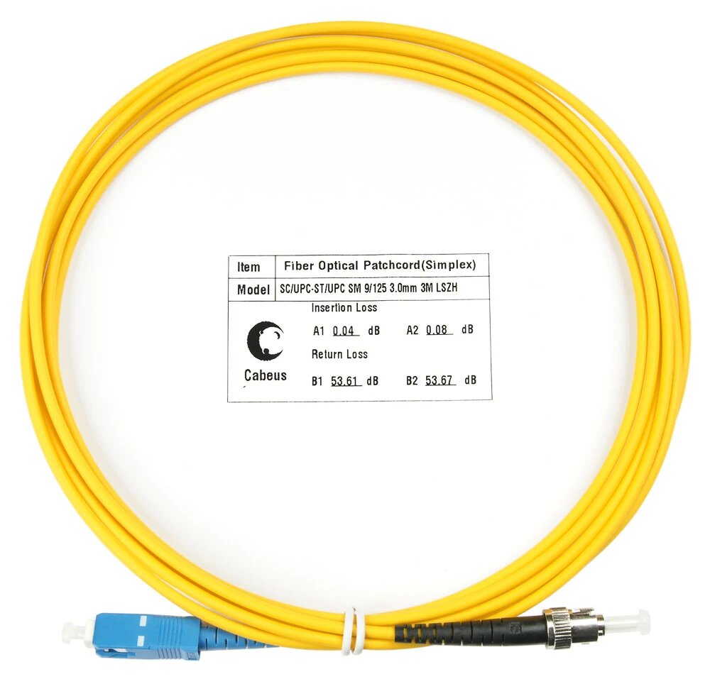 Патч-корд Cabeus 3м (FOP(s)-9-SC-ST-3m)