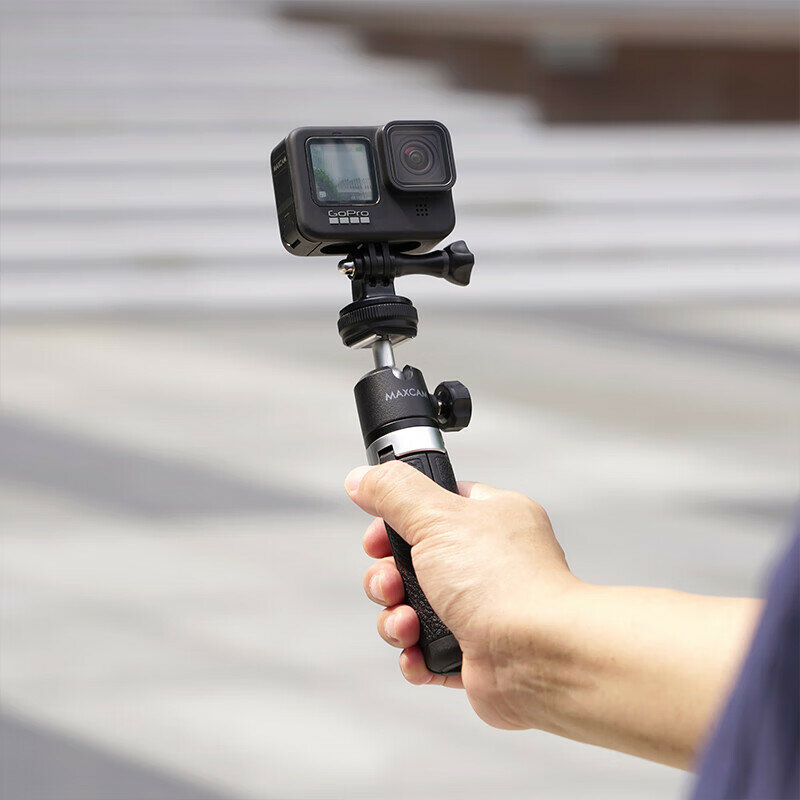 MAXCAM Compatible with DJI Osmo Action 5/4 Action Camera, GoPro 13/12, Smartphone, Mirrorless Camera, Mini Portable Extension Pole, Desktop Stand, Selfie Tripod Accessories