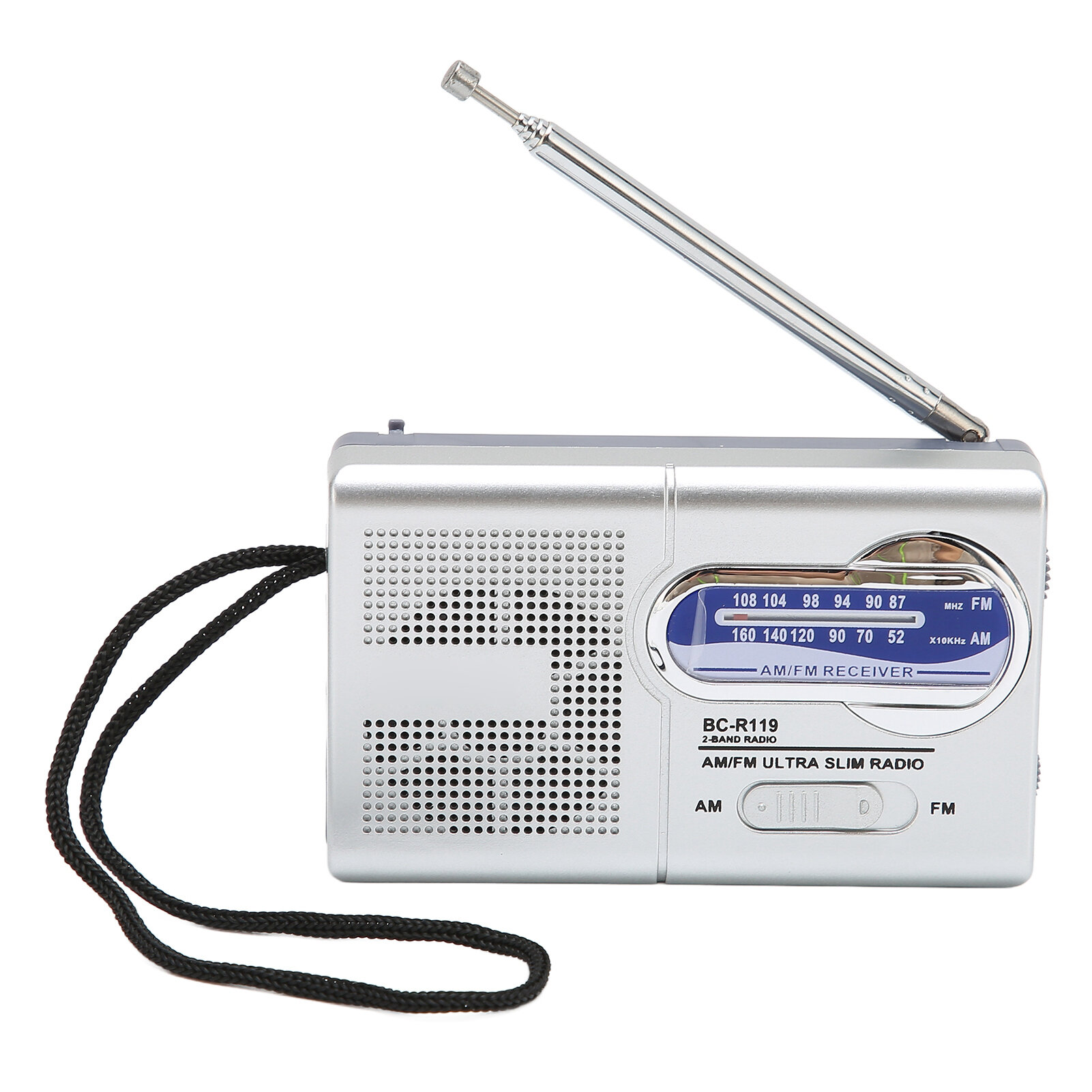 Портативное карманное радио AM/FM Многофункциональная классическая серебряная серая батарея радиостанция для домашних походных велосипедных велосипедов путешествий