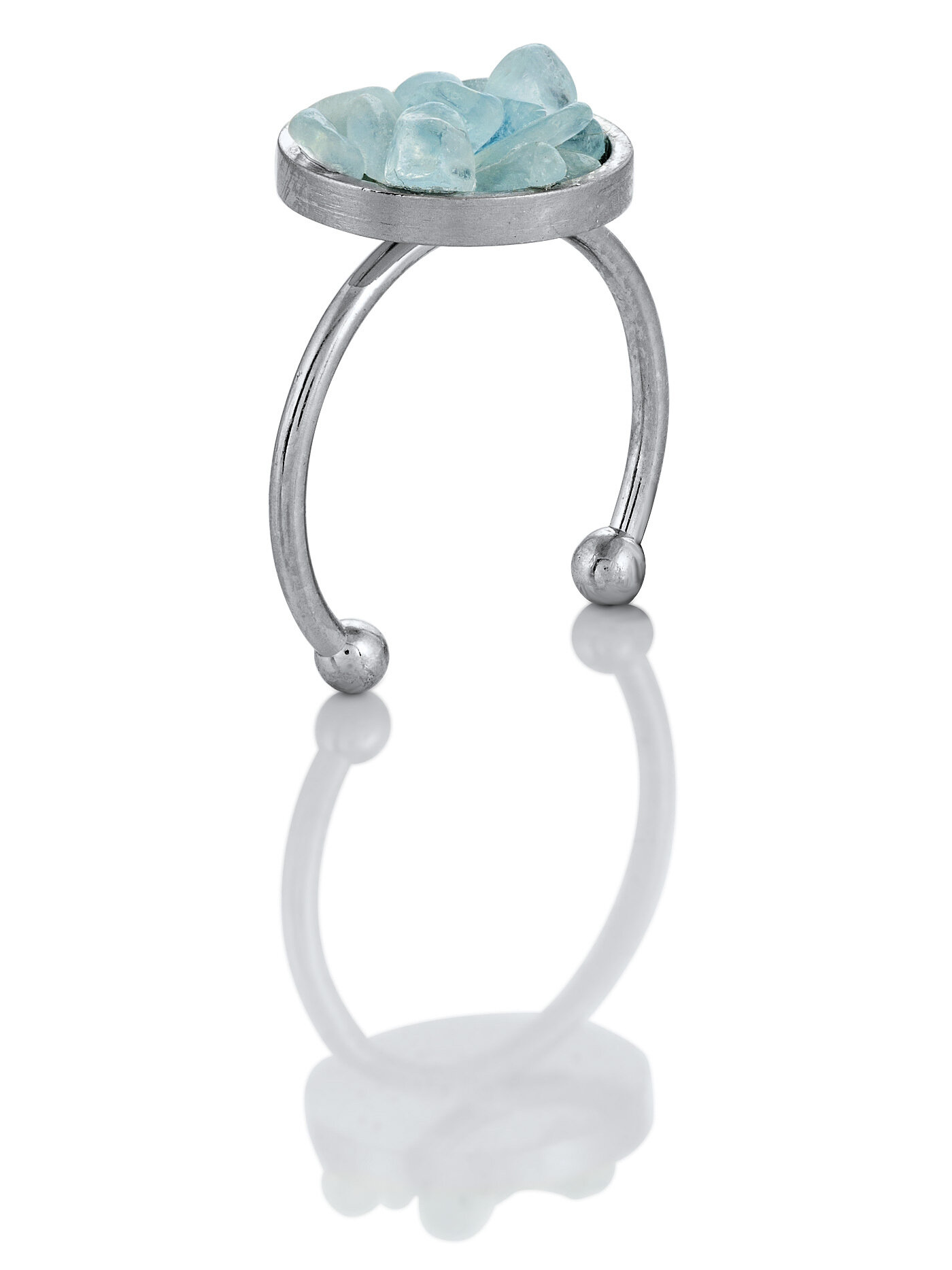 Кольцо, аквамарин